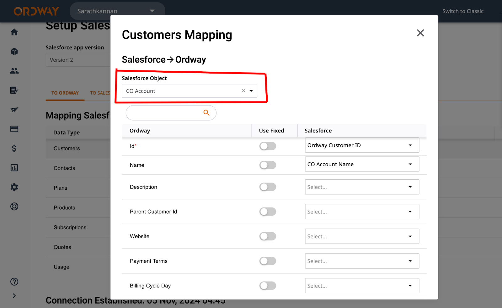 Dynamic Object Mapping For Customers Accounts Ordway Support Portal