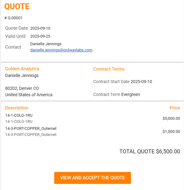 Quote Review & Approval Process – Ordway Support Portal