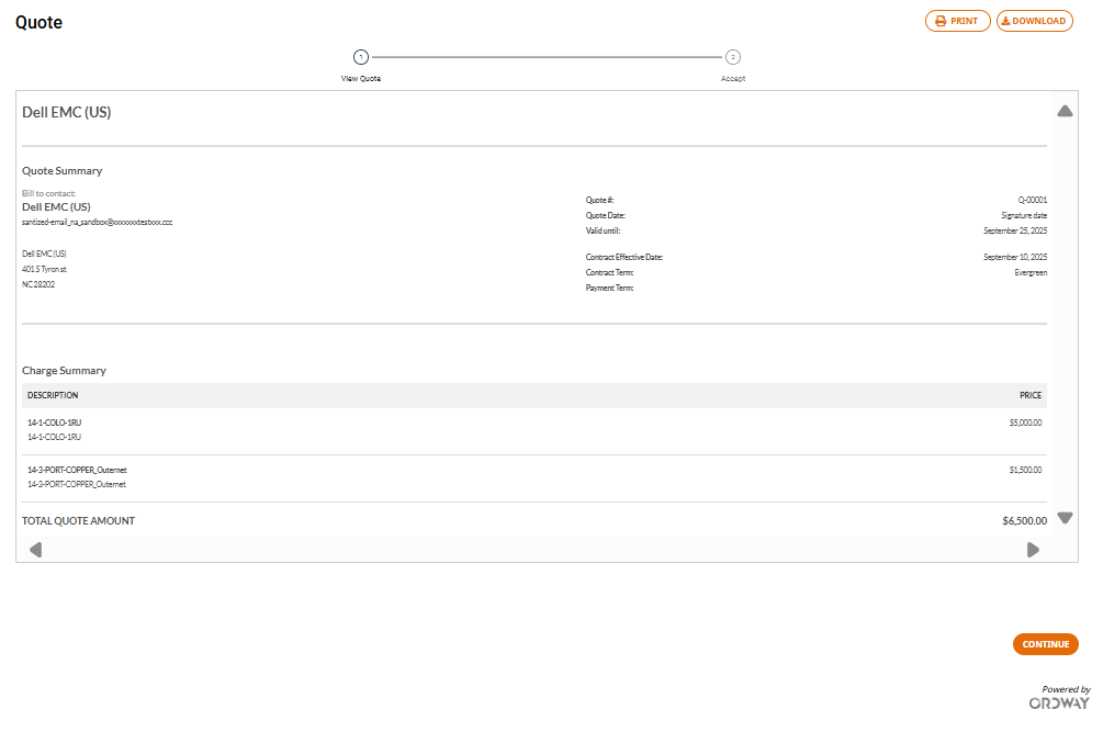 Quote Review & Approval Process – Ordway Support Portal