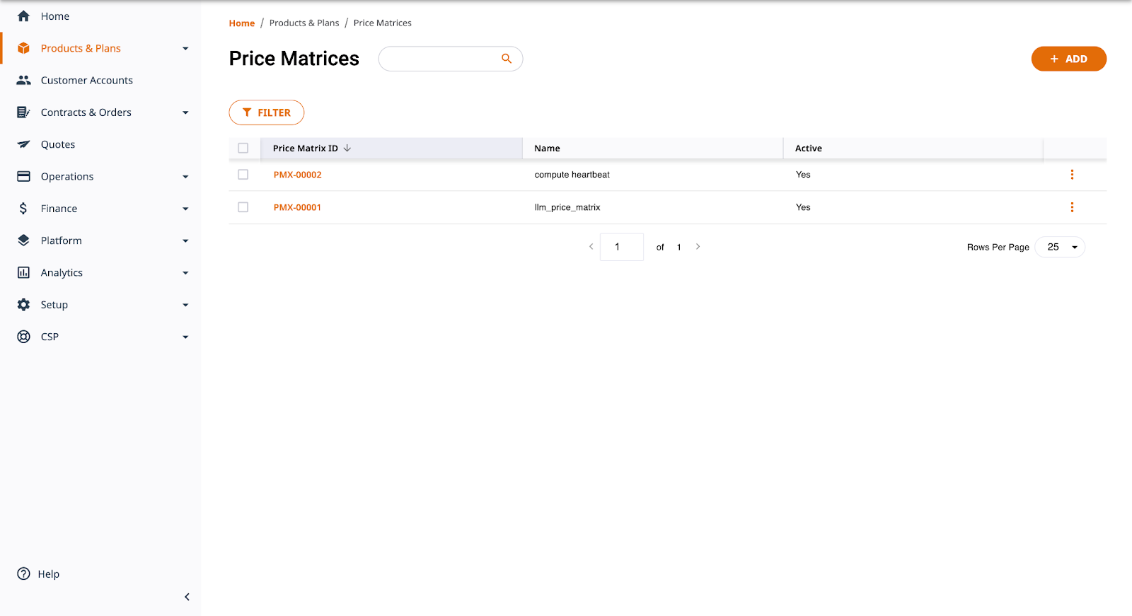 Matrix Pricing – Ordway Support Portal