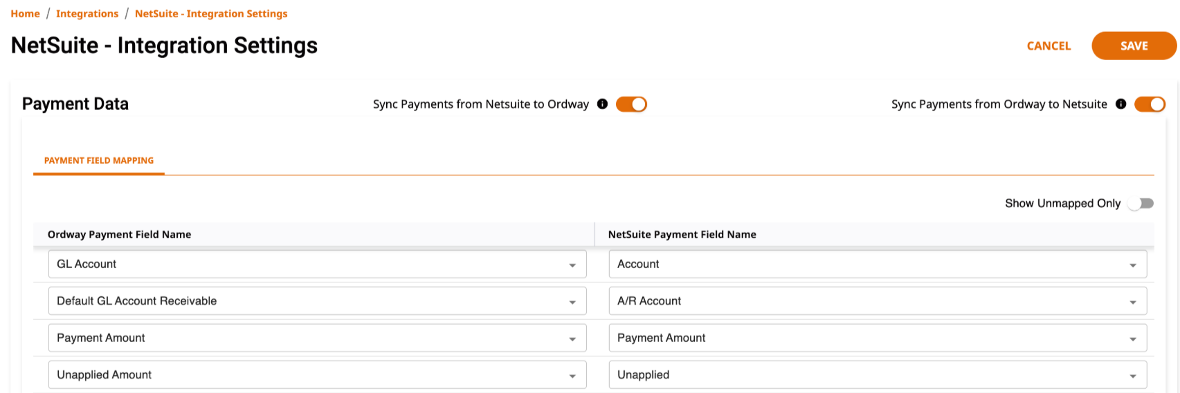 Bi-Directional Payment Sync - Ordway & NetSuite – Ordway Support Portal