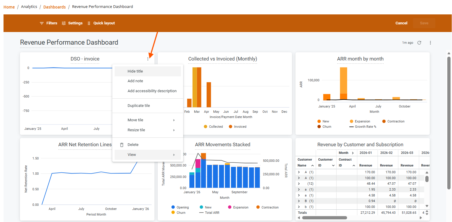 Manage Dashboard Tiles – Ordway Support Portal